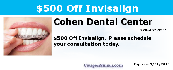 Invisalign Coupon - Cohen Dental
